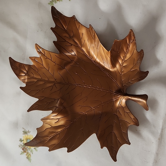 Source Unknown | Other | Vintage Copper Leaf Ashtray 6 2 Across | Poshmark